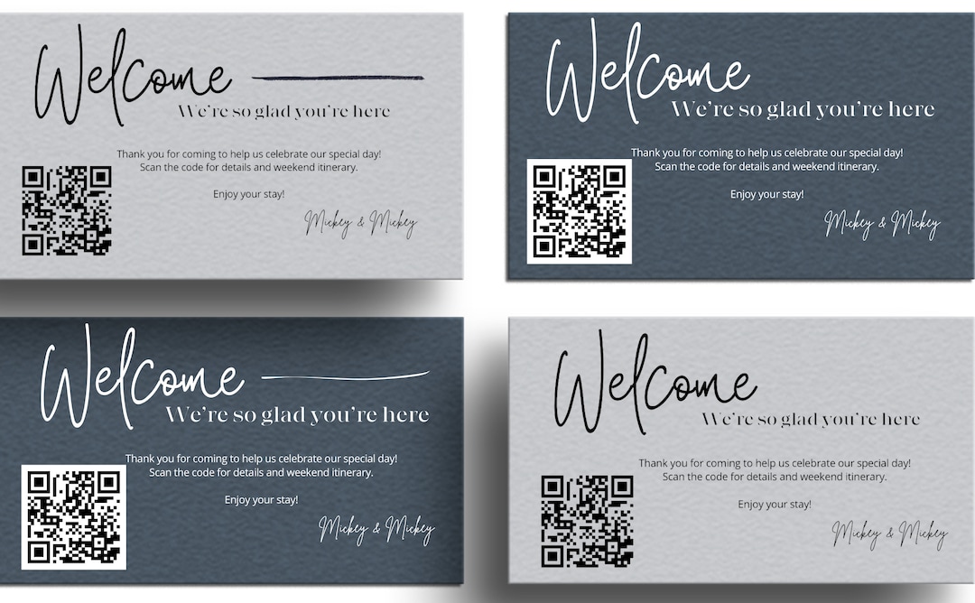 Welcome Guests Card QR Code Card QR Code Wedding Love Qr Code Wedding ...