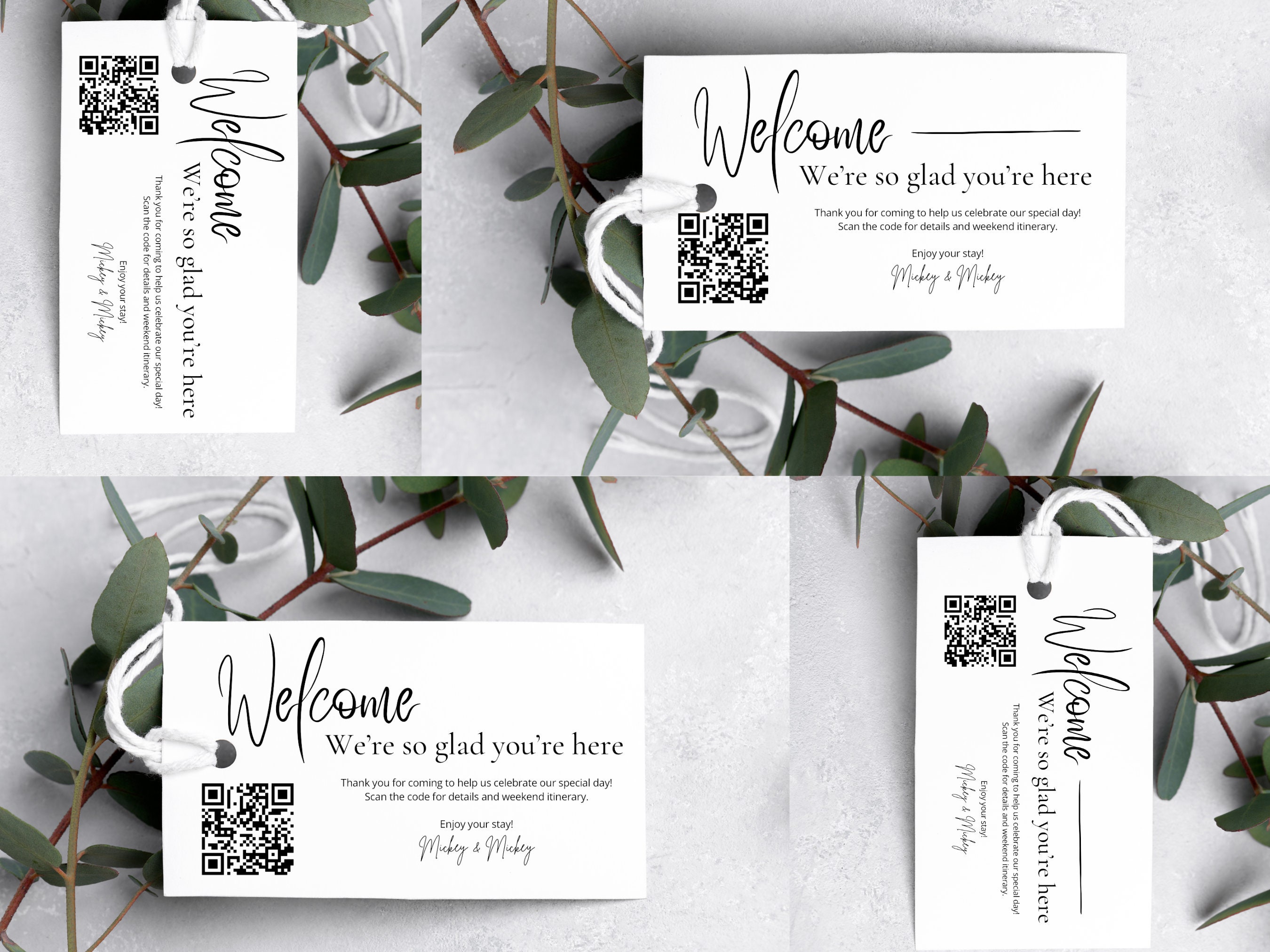Welcome Card QR Code Card QR Code Wedding Love Qr Code Wedding Welcome ...
