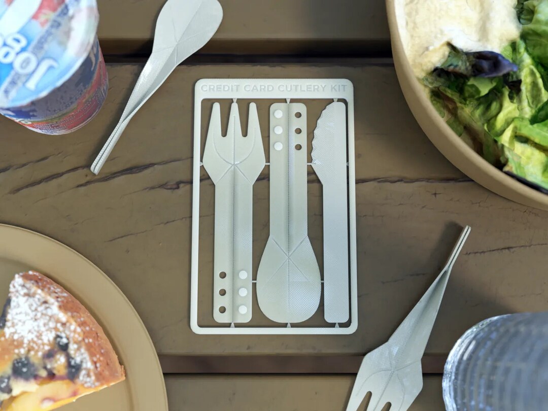 Set of 10 Credit Card Cutlery Kits: Embrace Portability With - Etsy