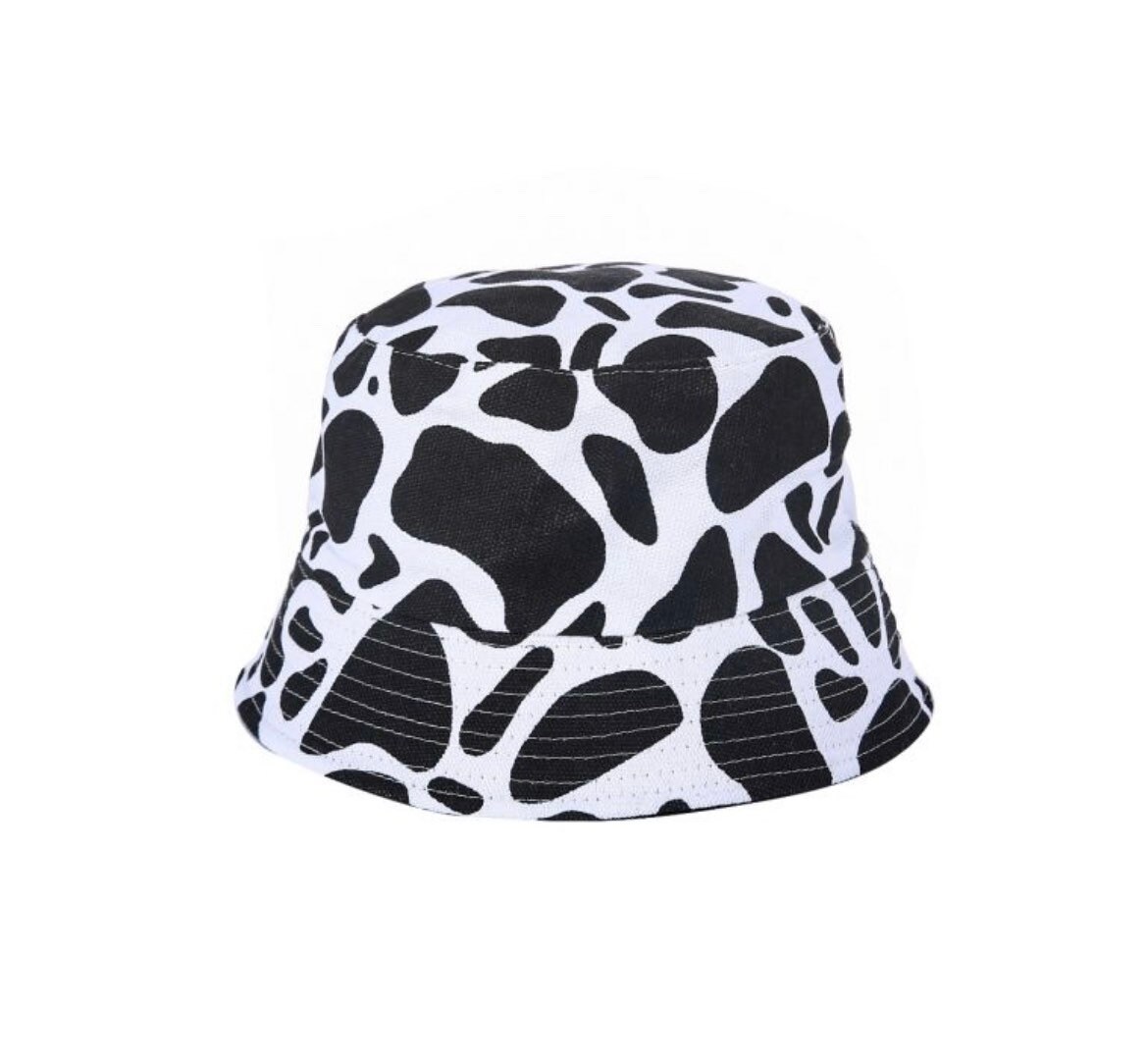 Canvas Cow Print Bucket Hats, Festival, Bucket Hat - Etsy