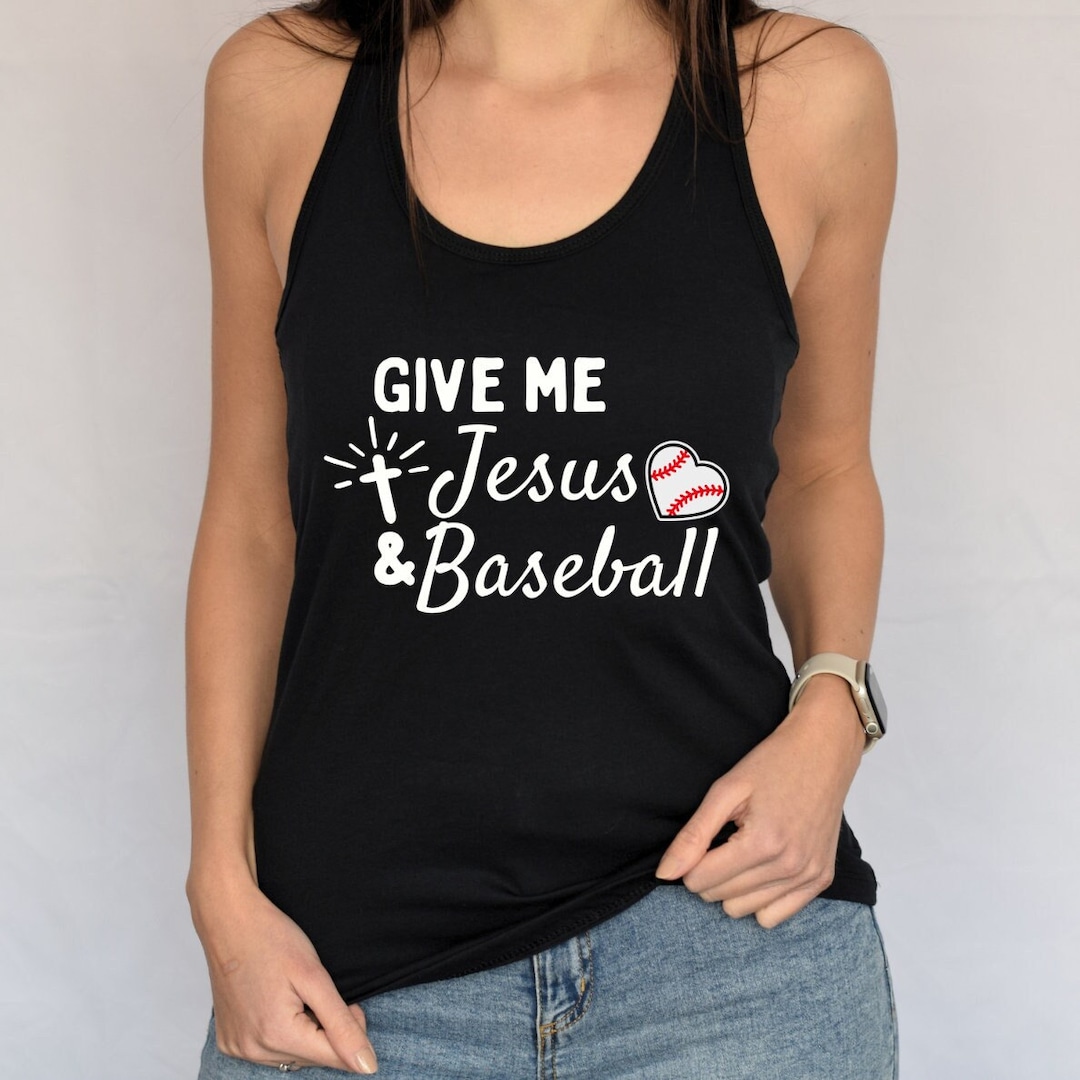 Jesus and Baseball Tank- Jesus Tank, God Shirt, Religions Tank, Jesus ...