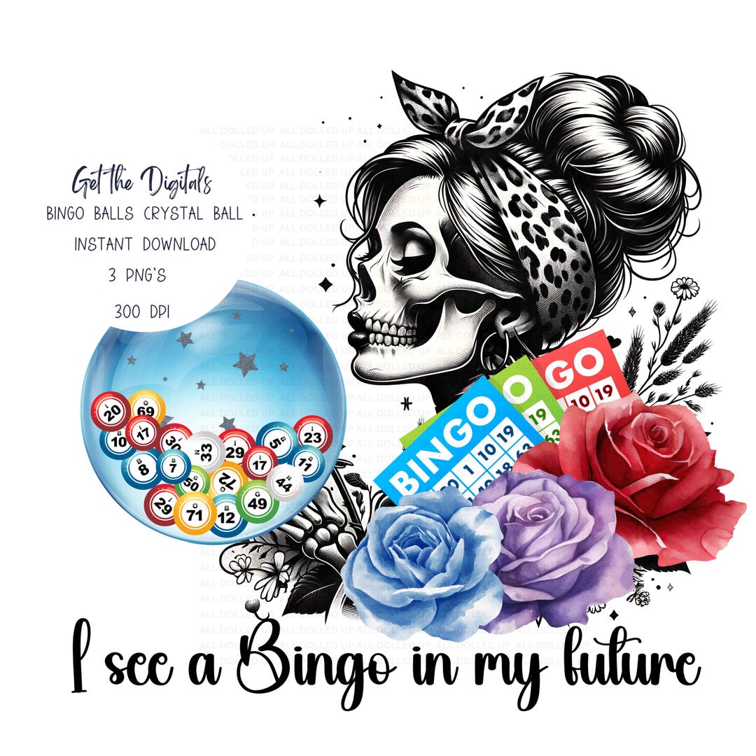 Crystal Ball Halloween Bingo Clipart, Bingo Balls, I See a Bingo in ...