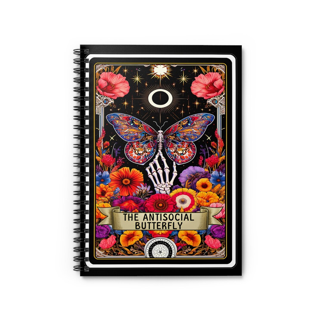 Perfect Notebook for the Introvert- Antisocial Butterfly Tarot Card in ...