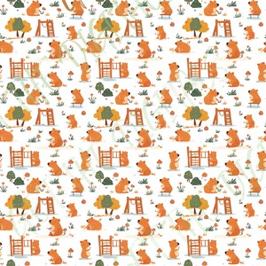 Seamless Capybara Digital Papers 4 Pack for Sublimation & Journaling ...