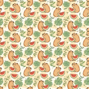 Seamless Capybara Digital Papers 4 Pack for Sublimation & Journaling ...