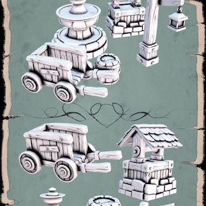 200 Medieval Props 3d Printing for RPG With Commercial Licence | 28mm ...