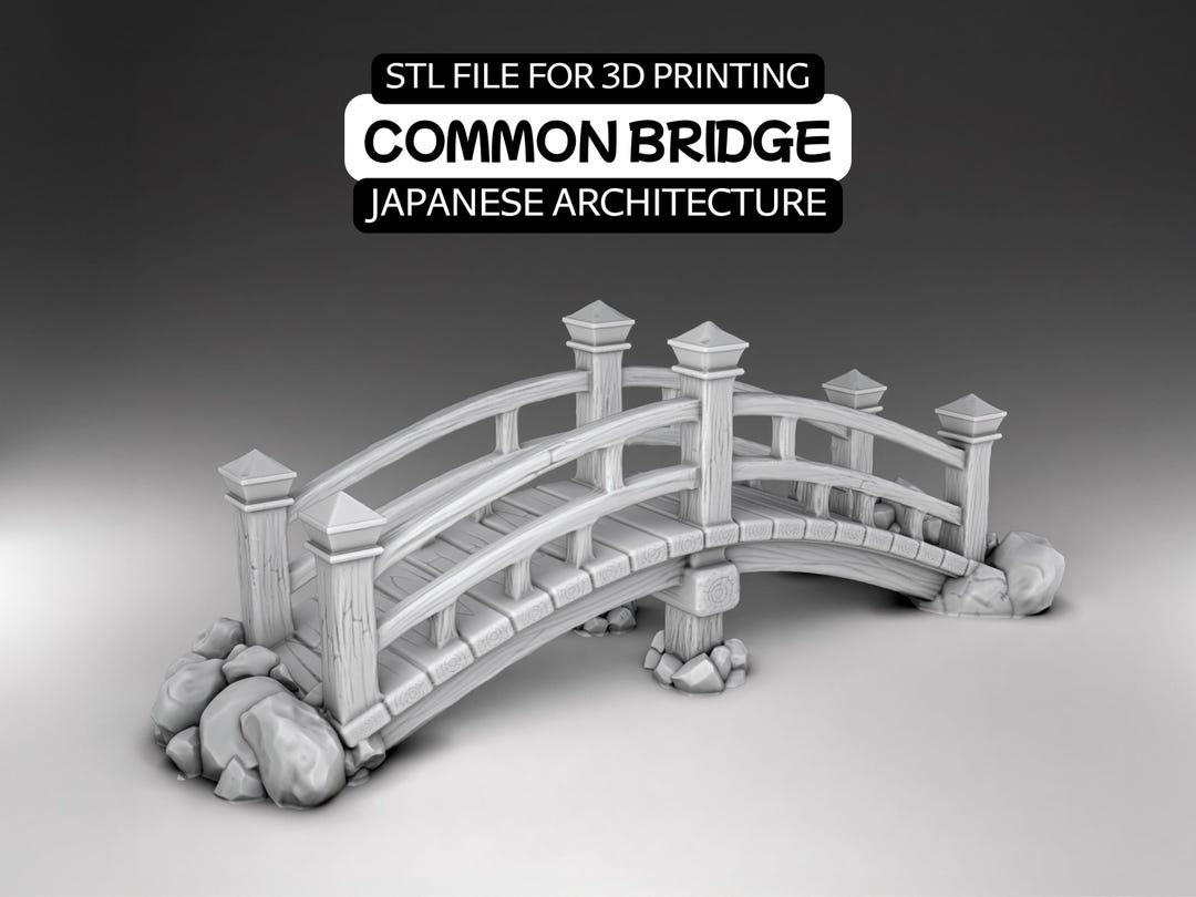 3D Printable Japanese Wooden Bridge: Tabletop RPG Scenery (STL Digital ...