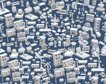 200 Medieval Props 3d Printing for RPG With Commercial Licence 28mm STL ...