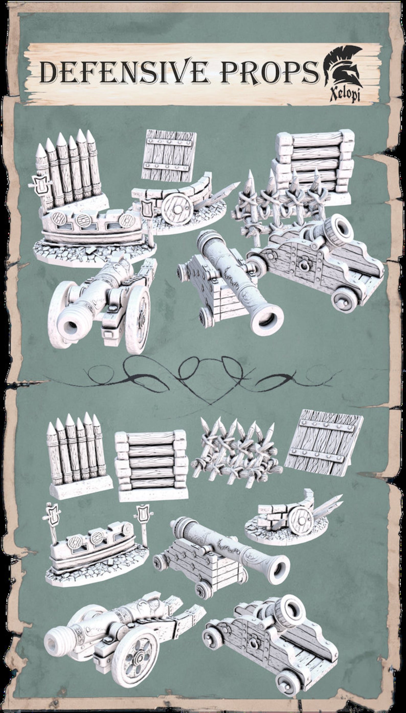 200 Medieval Props 3d Printing for RPG With Commercial Licence | 28mm ...