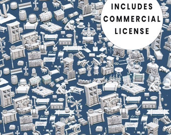 200 Medieval Props 3d Printing for RPG | 28mm | STL Digital Download - Etsy