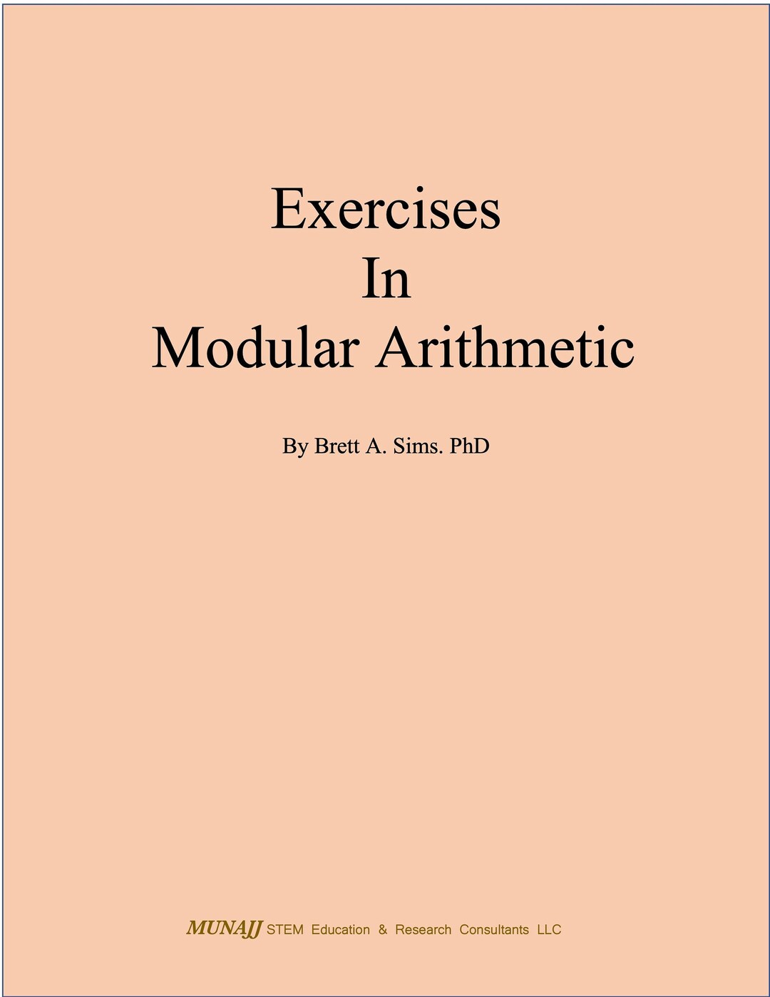 Exercises in Modular Arithmetic, Brett A. Sims Phd - Etsy