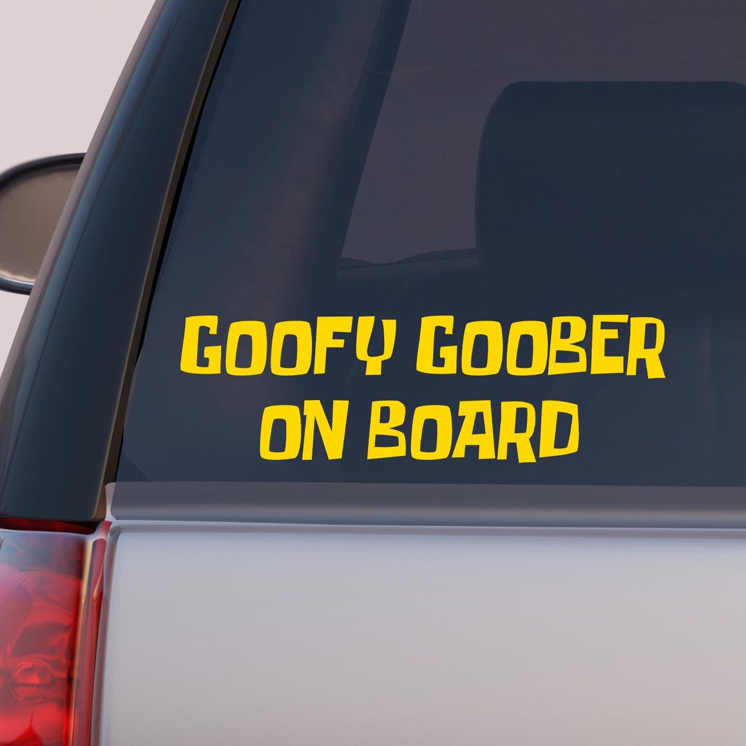 Goofy Goober Sponge Cartoon Vinyl Sticker, Meme Sticker, Cartoon Decals ...