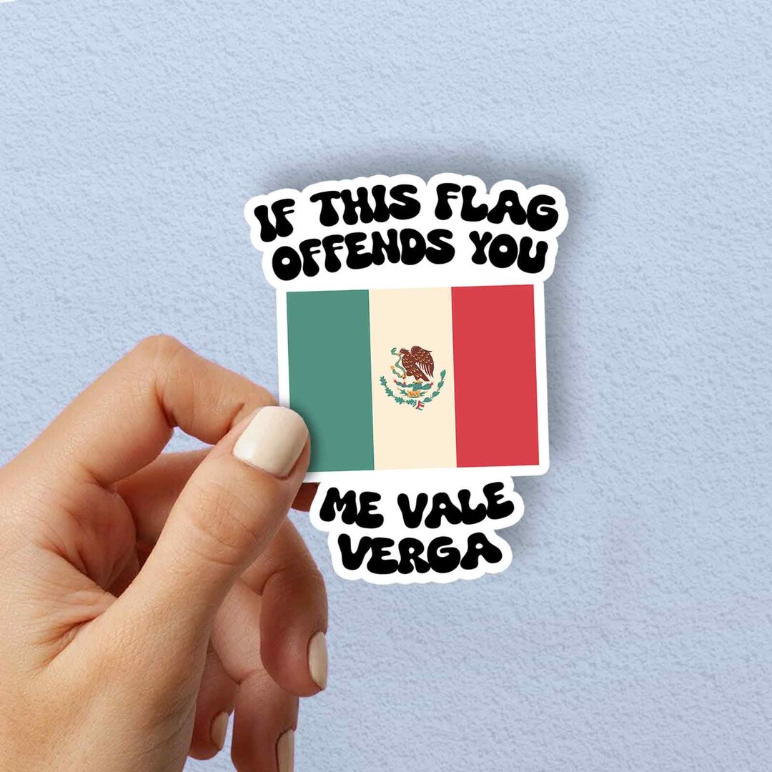 Mexican Flag Me Vale Sticker, Mexico Sticker, Proud Latino Waterproof Decal for Laptops, Bottles ...