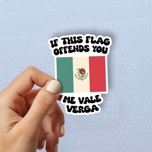 Mexican Flag Me Vale Sticker, Mexico Sticker, Proud Latino Waterproof ...