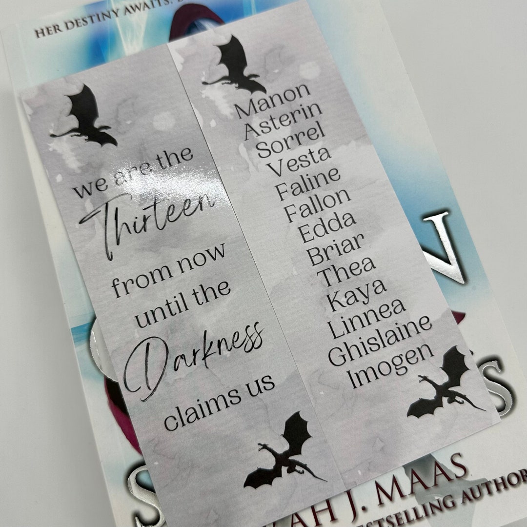 Throne of Glass Bookmark: the Thirteen Quote, Double Sided - Etsy