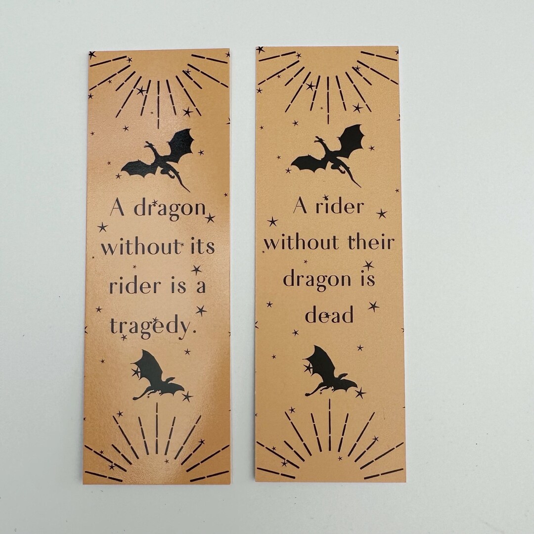 Fourth Wing Bookmark, A Dragon Without Its Rider is A Tragedy, A Rider ...