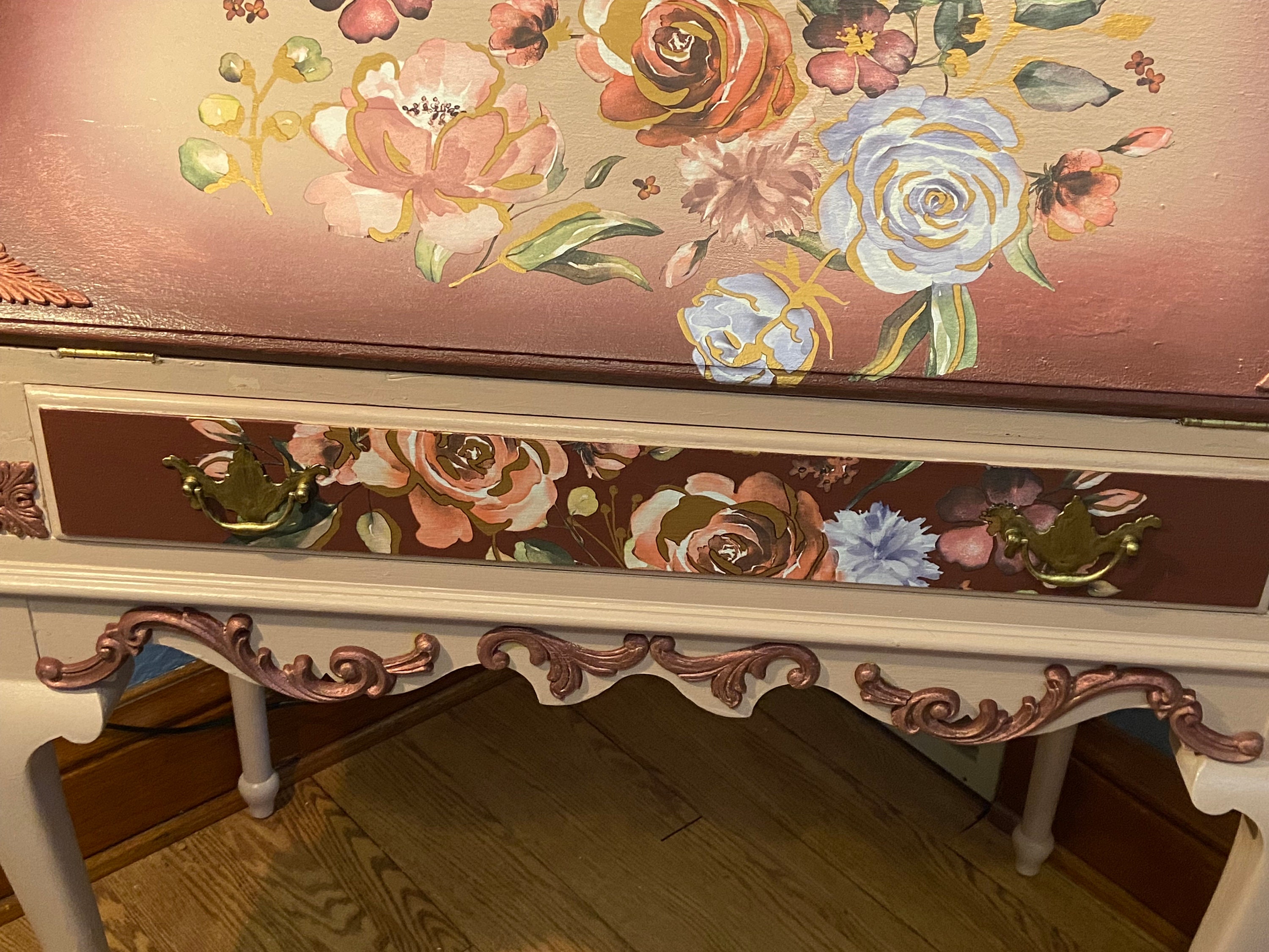 Gilded Secretary Desk - Etsy