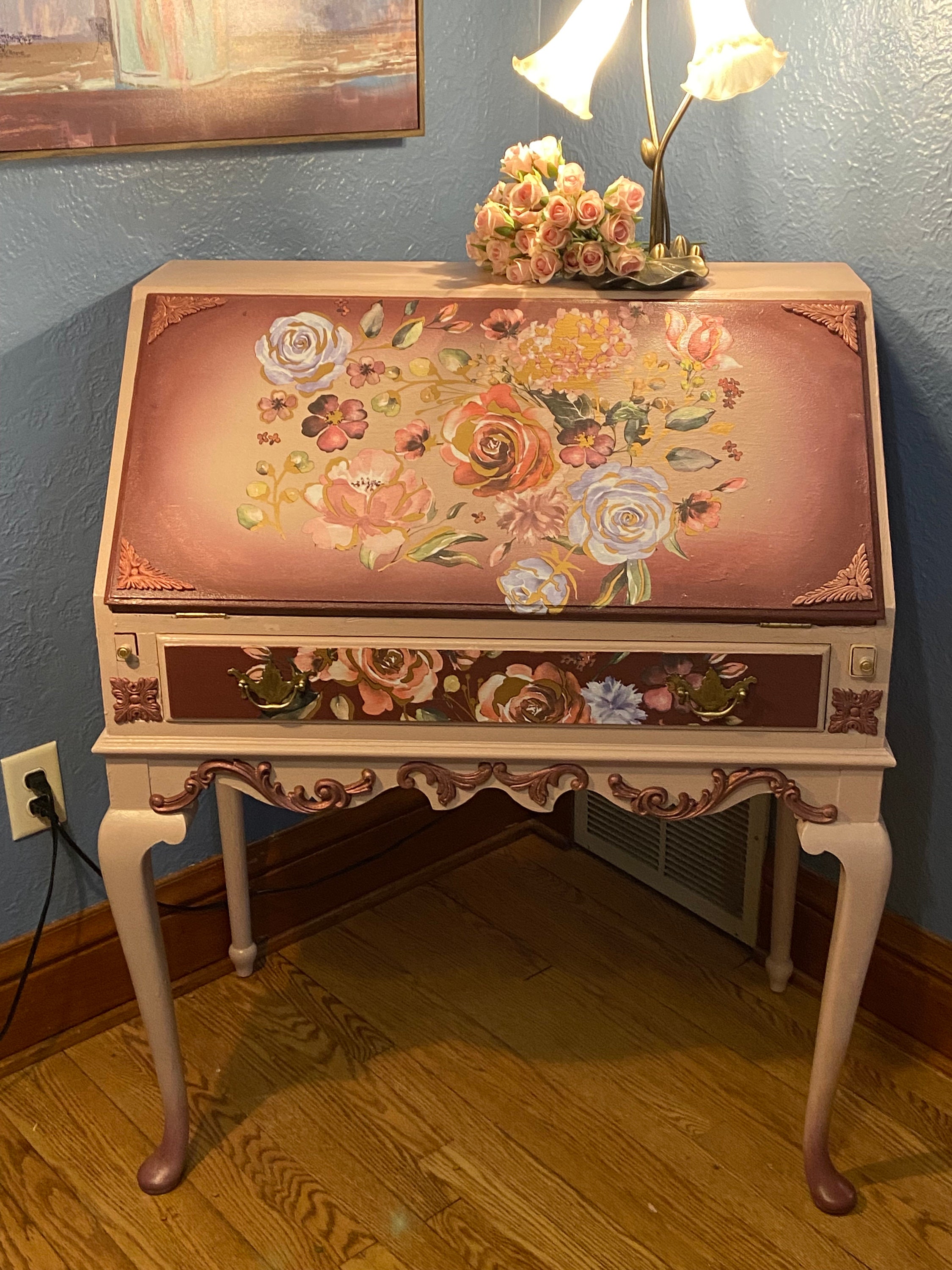 Gilded Secretary Desk - Etsy