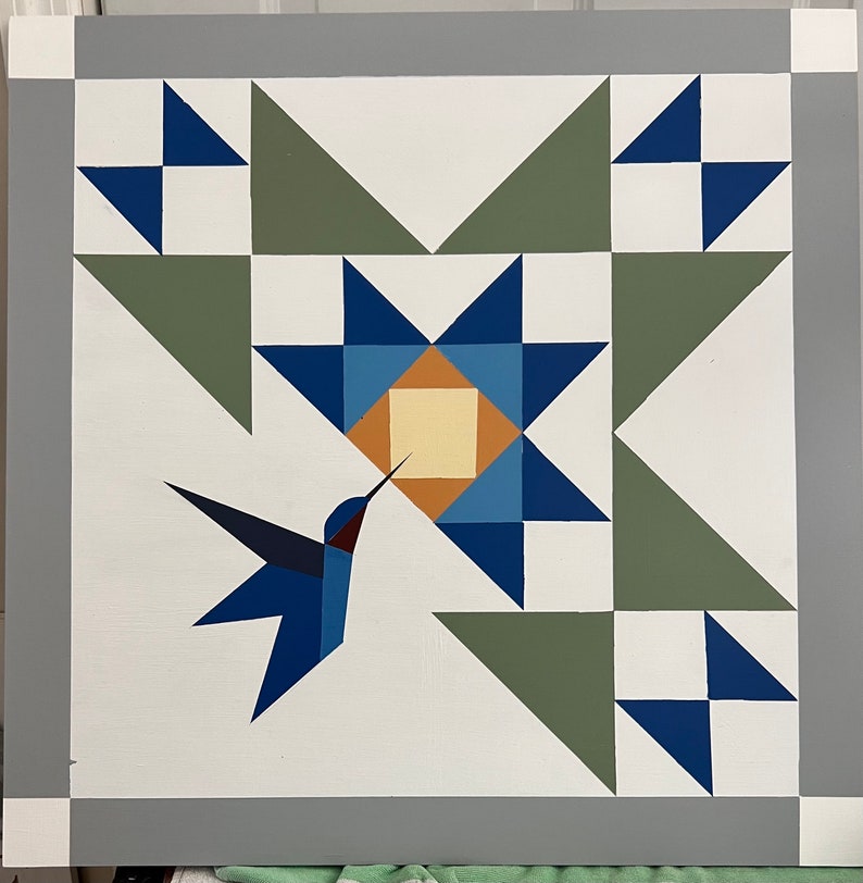 Barn Quilt Hummingbird - Etsy