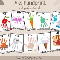DIY Alphabet Handprint Book, Alphabet Handprint Craft, Preschool ...