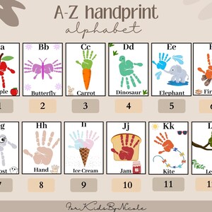 Handprint Alphabet Art: A-Z Printable Craft (PDF) - Etsy