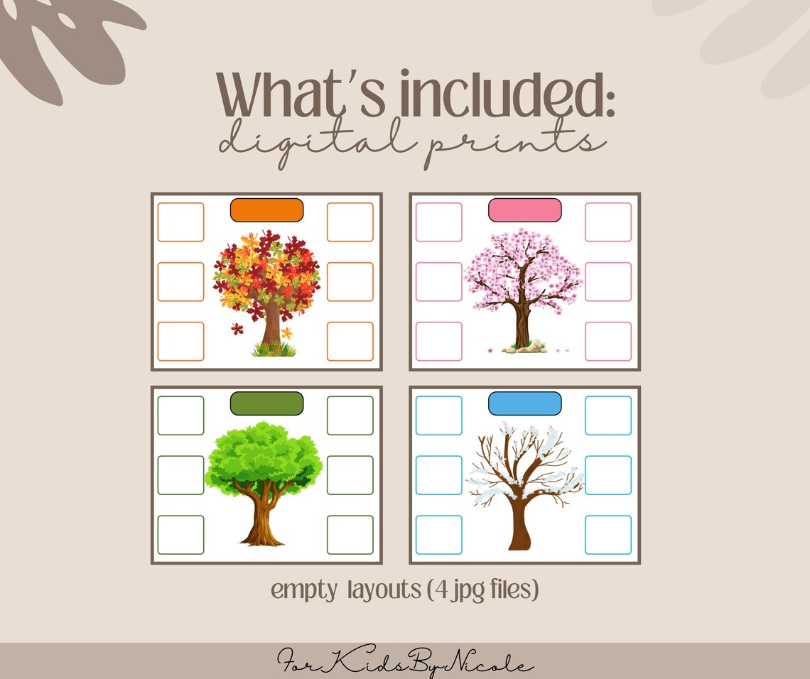 Seasons of the Year Matching, Matching Seasons Activity, Matching ...