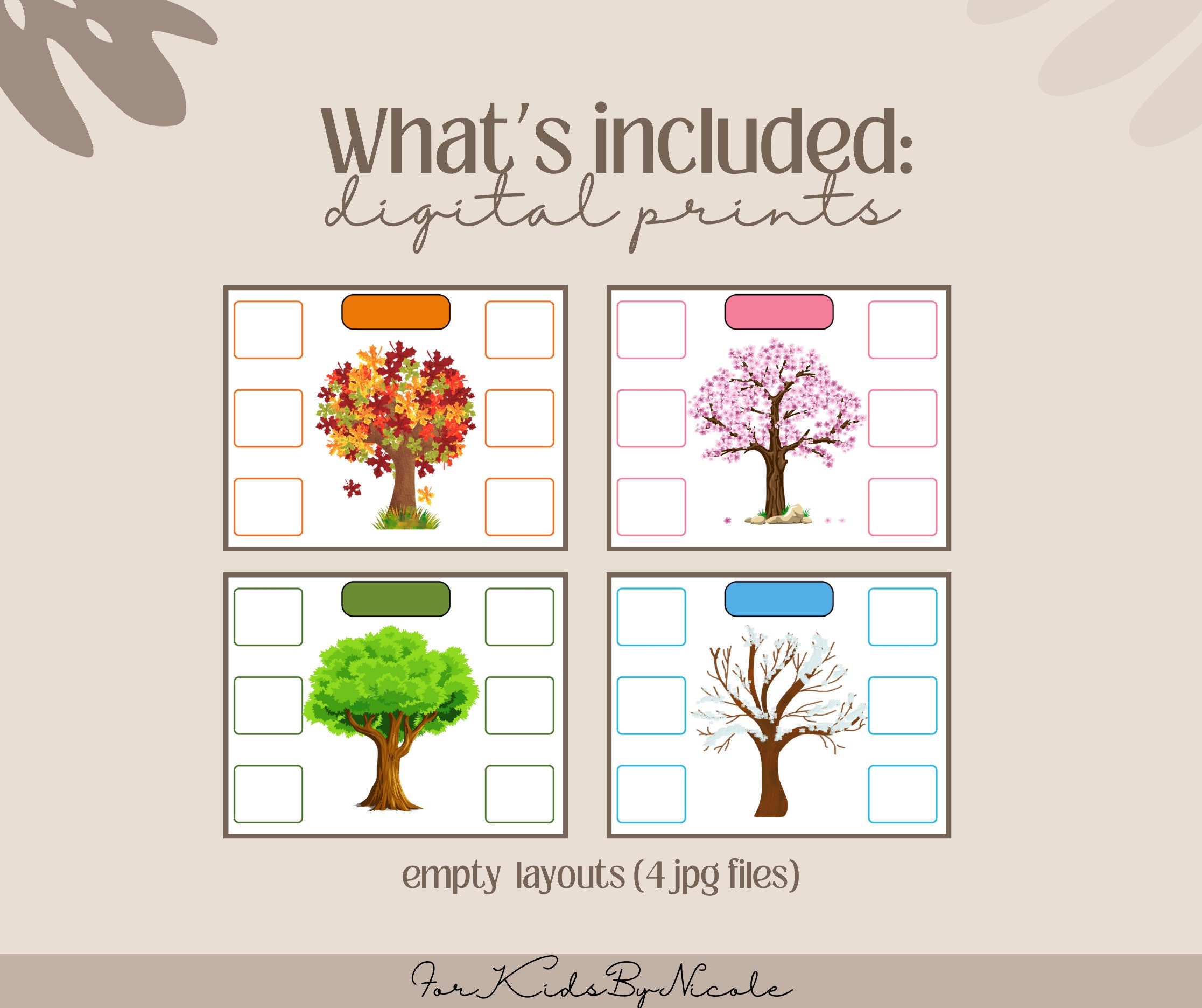 Seasons of the Year Matching, Matching Seasons Activity, Matching ...