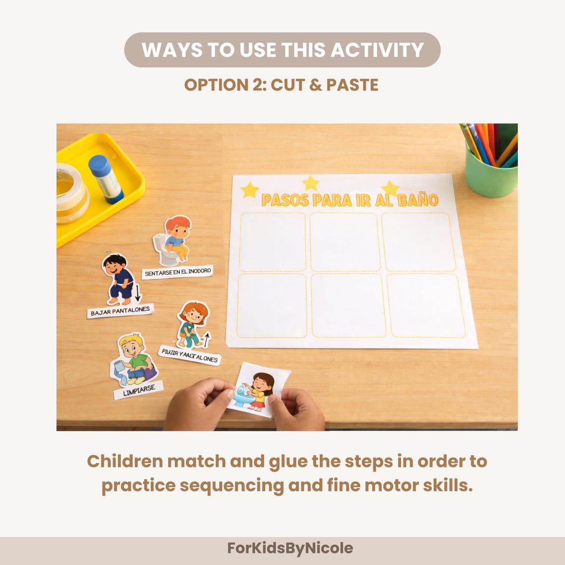 Potty Training Steps Poster in Spanish: Kids Bathroom Guide (printable ...