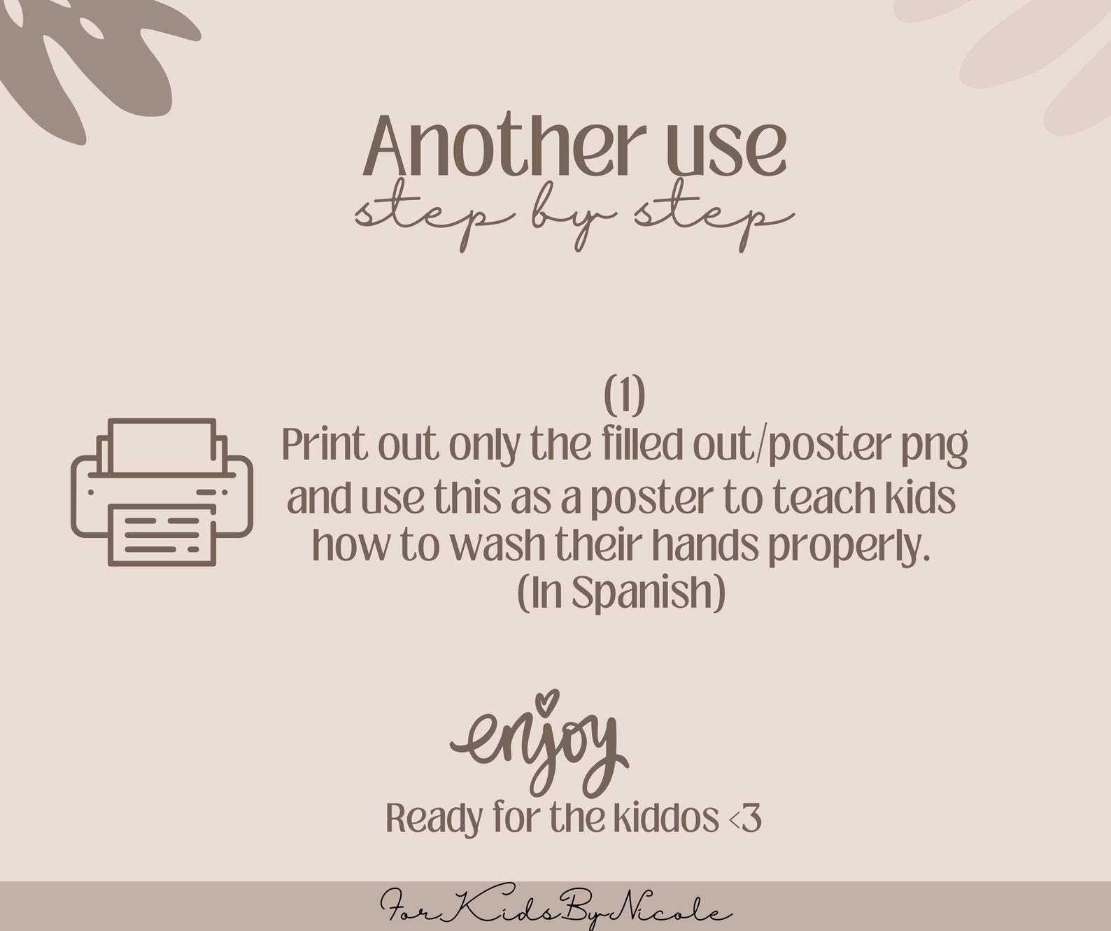 Spanish Hand Washing Steps Poster: Kids Hygiene Activity (digital ...