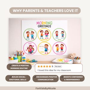 Printable Morning Greetings Poster for Kids Classroom (digital Download ...