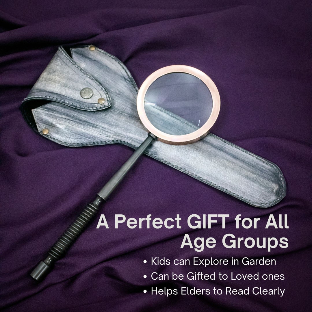 Brass Grande Magnifying Glass Black and Copper Patina Pirate Themed ...