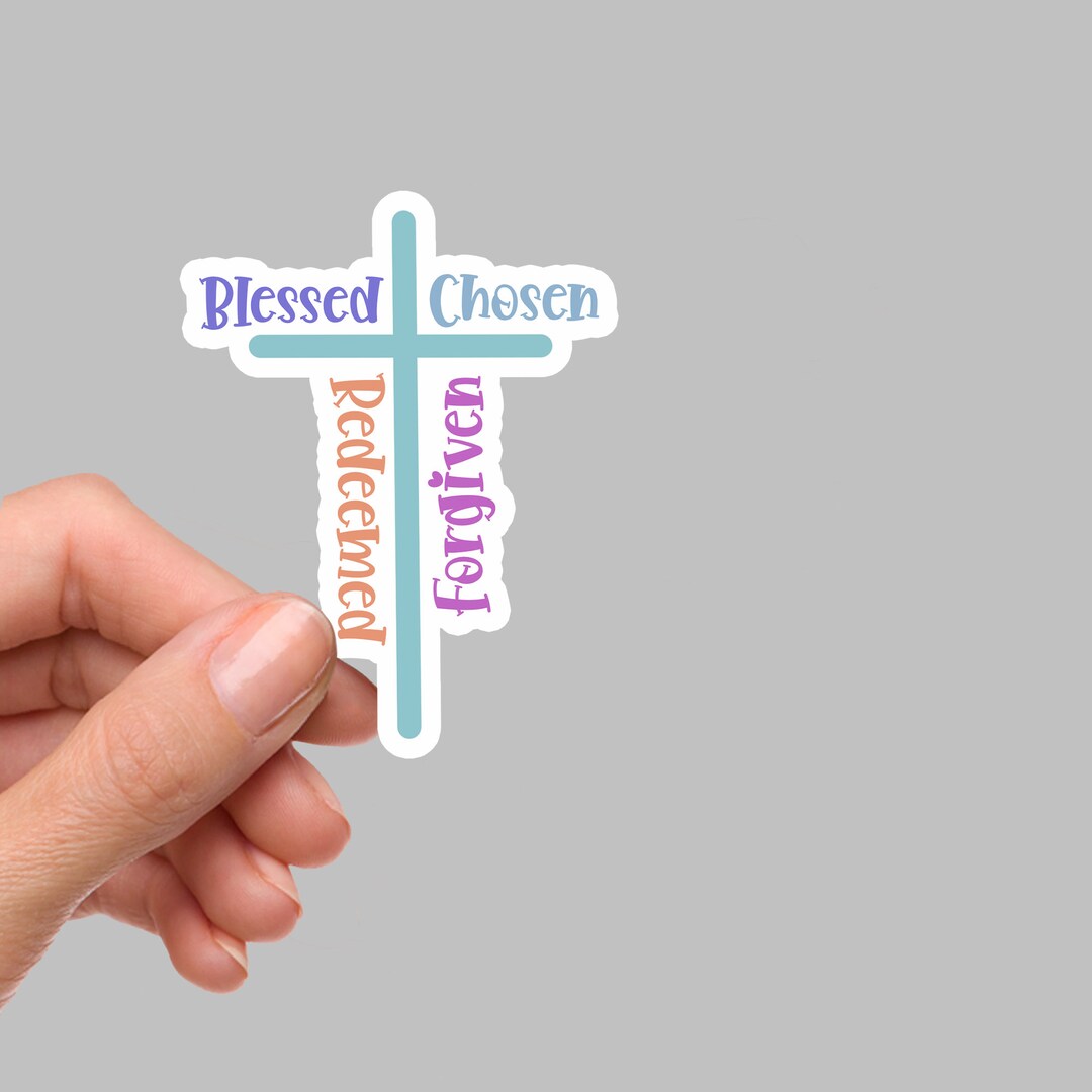 Blessed Chosen Sticker, Waterbottle Sticker, Faith Sticker, Christian ...