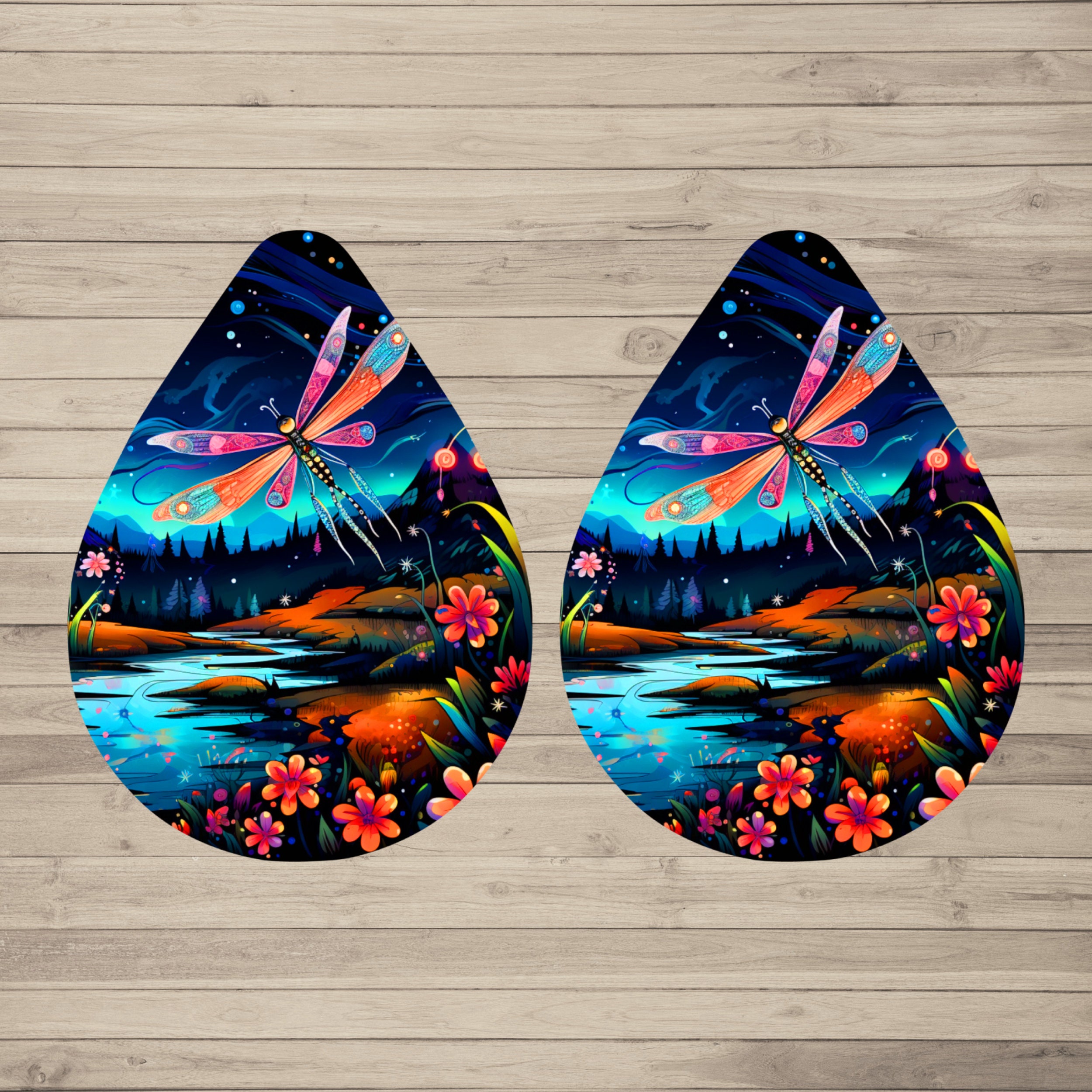 Dragonfly Earring, Sublimation Earring Designs Template, Earring Blanks ...
