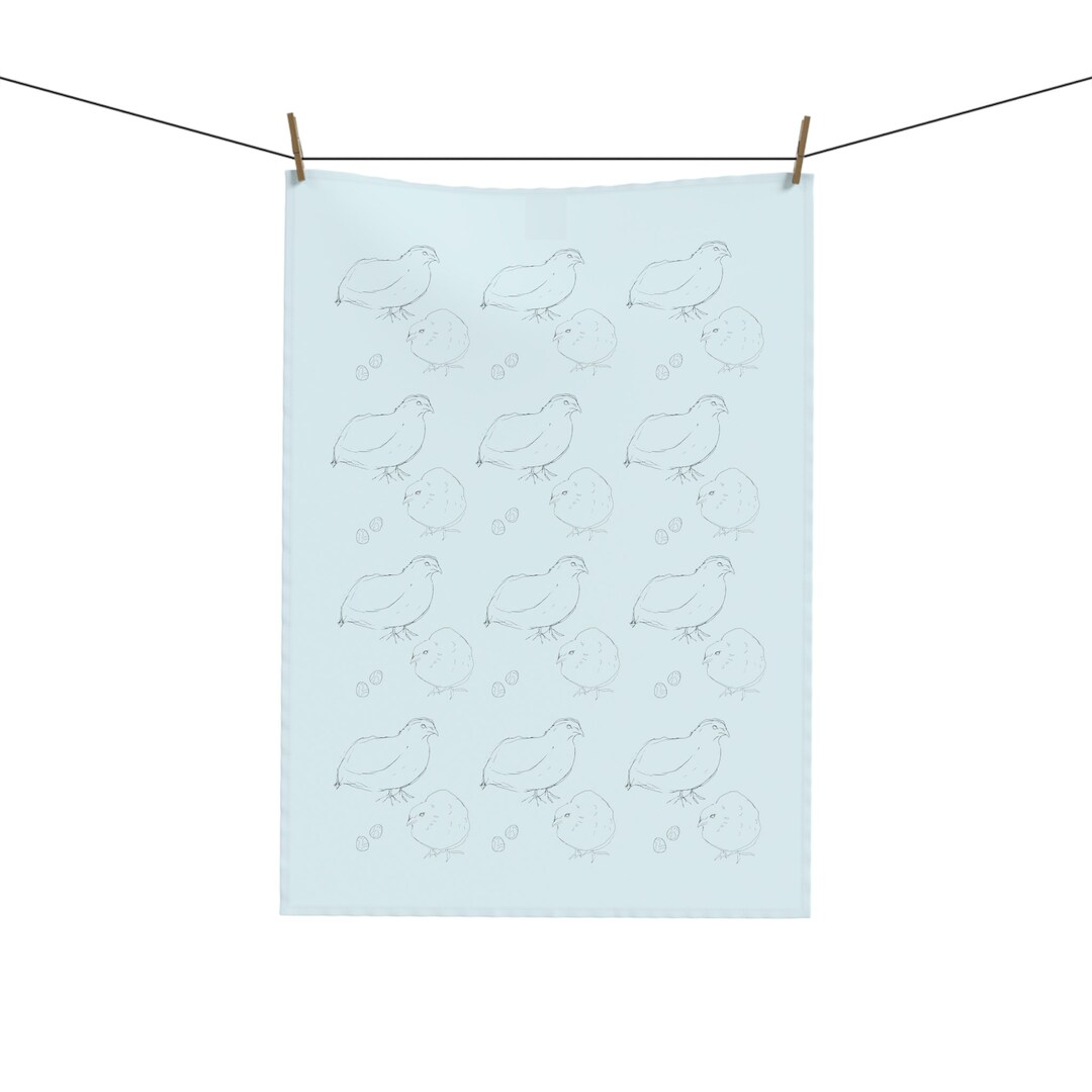 Japanese Quail Tea Towel - Sweet Nature Gift - Etsy