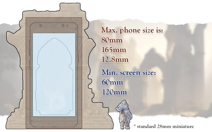 The Ruined Archway Phone Portal with A Cutout for a Charging Cable for ...