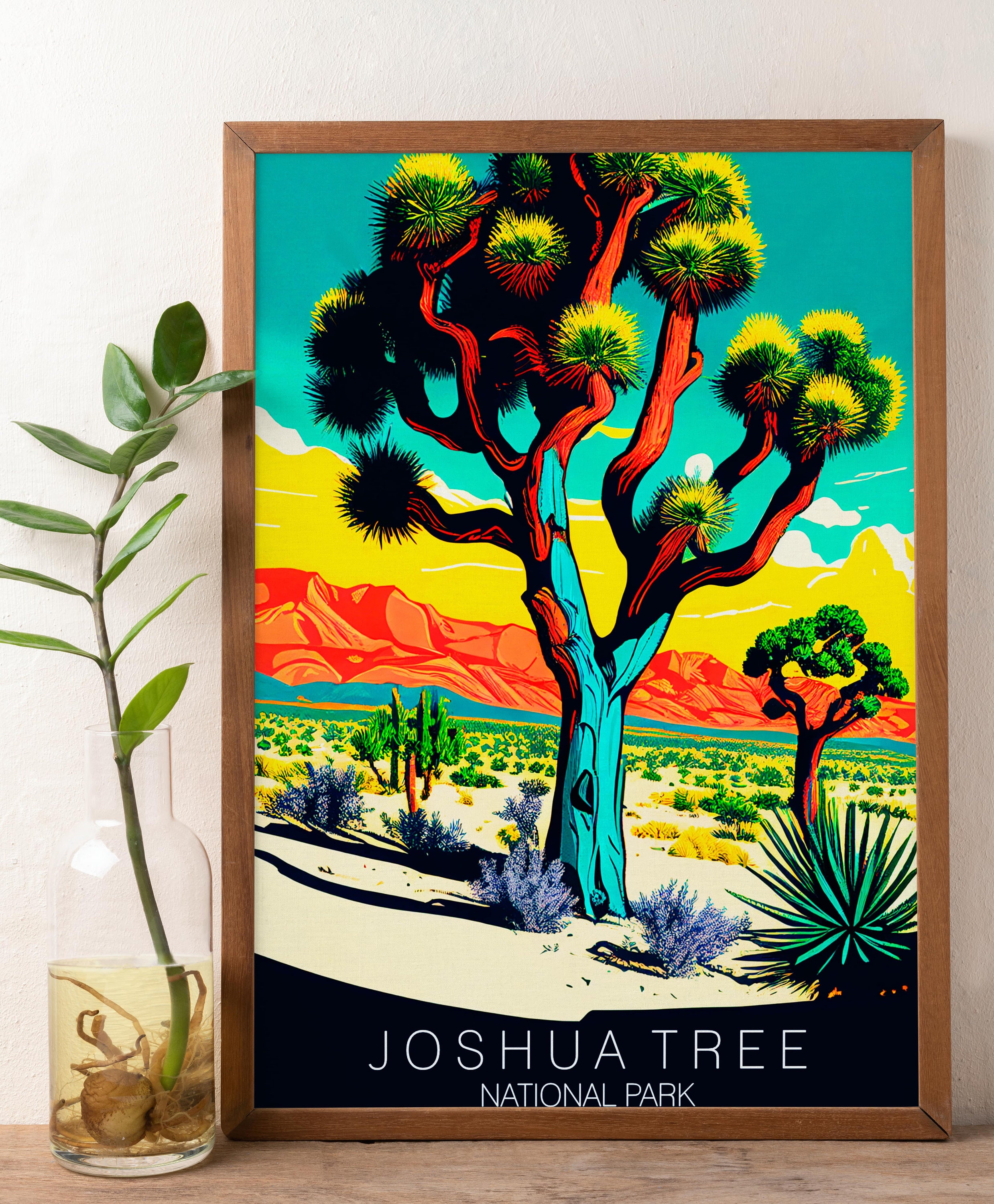 Joshua Tree Retro Poster Digital Prints, Set of 5, Wall Art Prints ...