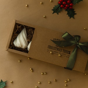 Christmas Candle Gift Box, Handmade Ornament, 3 Tree Christmas Set - Etsy