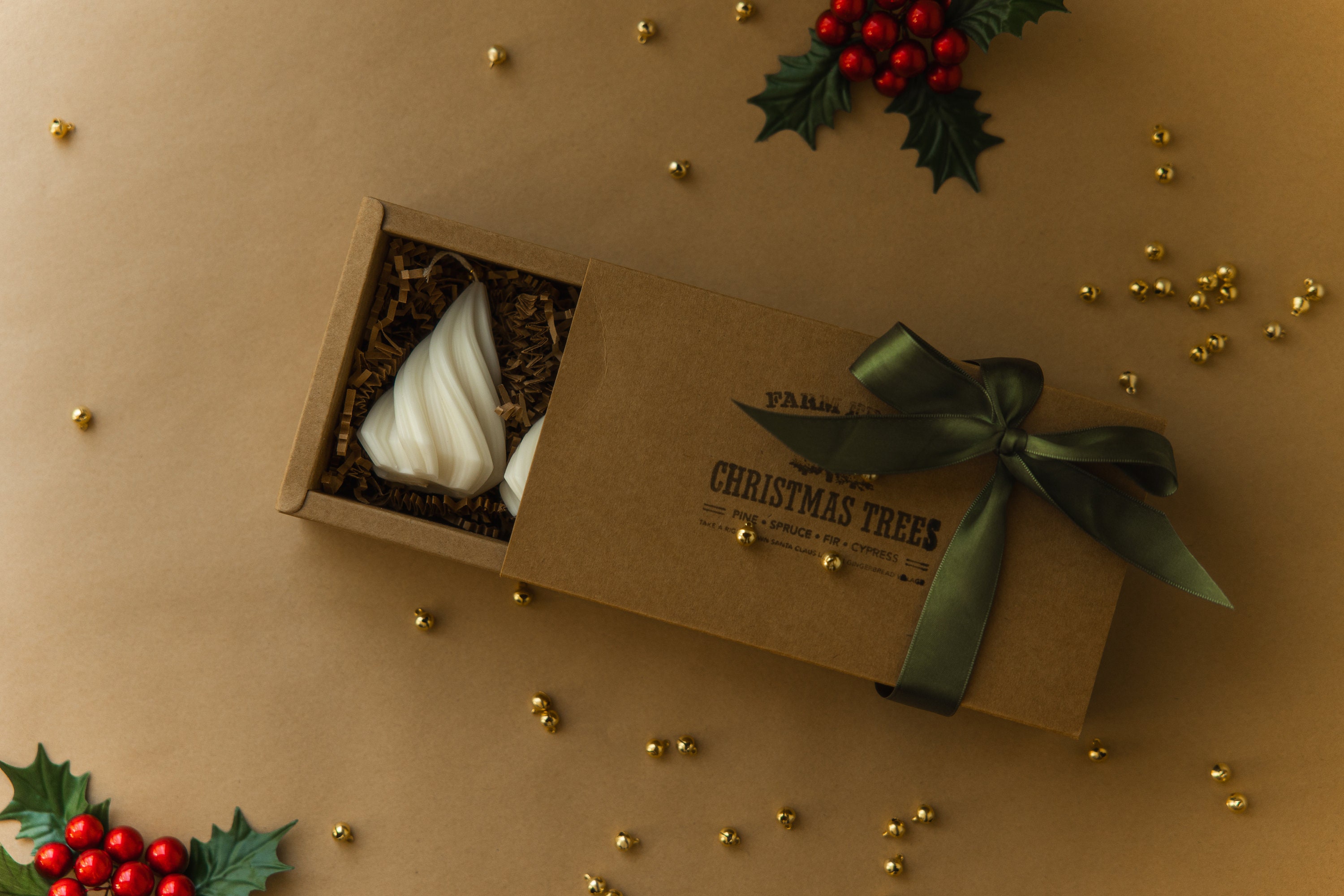 Christmas Candle Gift Box, Handmade Ornament, 3 Tree Christmas Set - Etsy