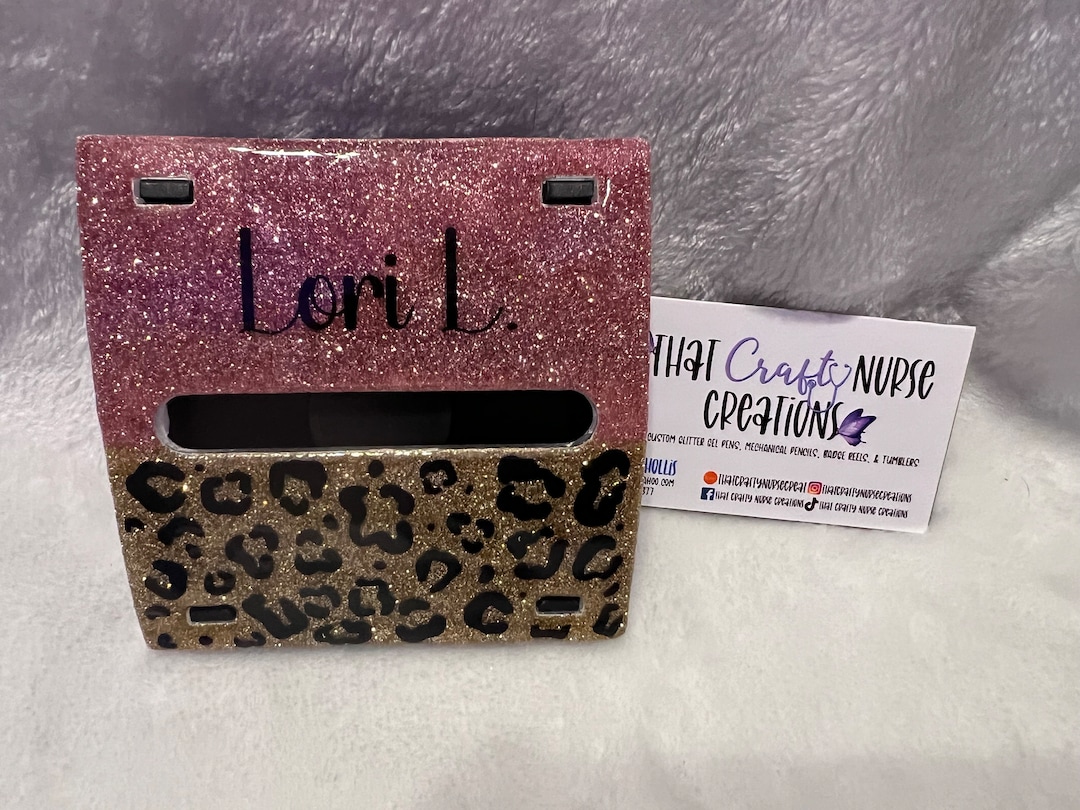 Custom Pop up Sticky Note Holder Custom Resin and Glitter Notepad ...