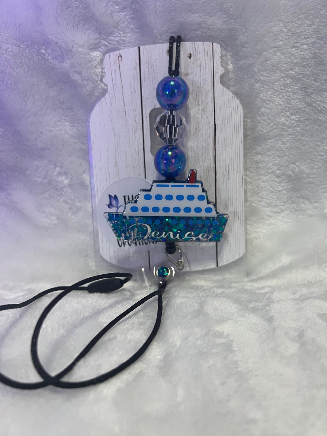 Custom Cruise Ship Lanyard, Personalized Keycard Holder, Glitter Cruise ...