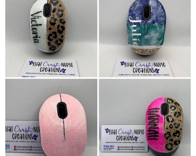 Custom Wireless Glitter Mouse; Custom Resin and Glitter Wireless Mouse ...