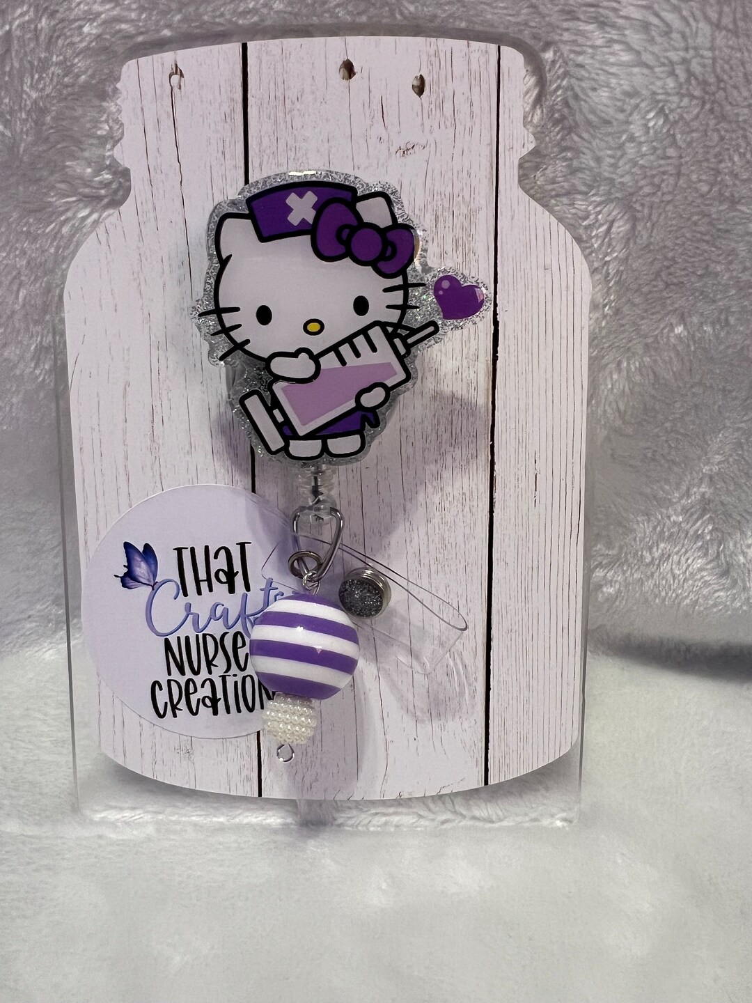 Hello Kitty Nurse Badge Reel/nurse Kitty Badge Reel/gifts for Nurses ...