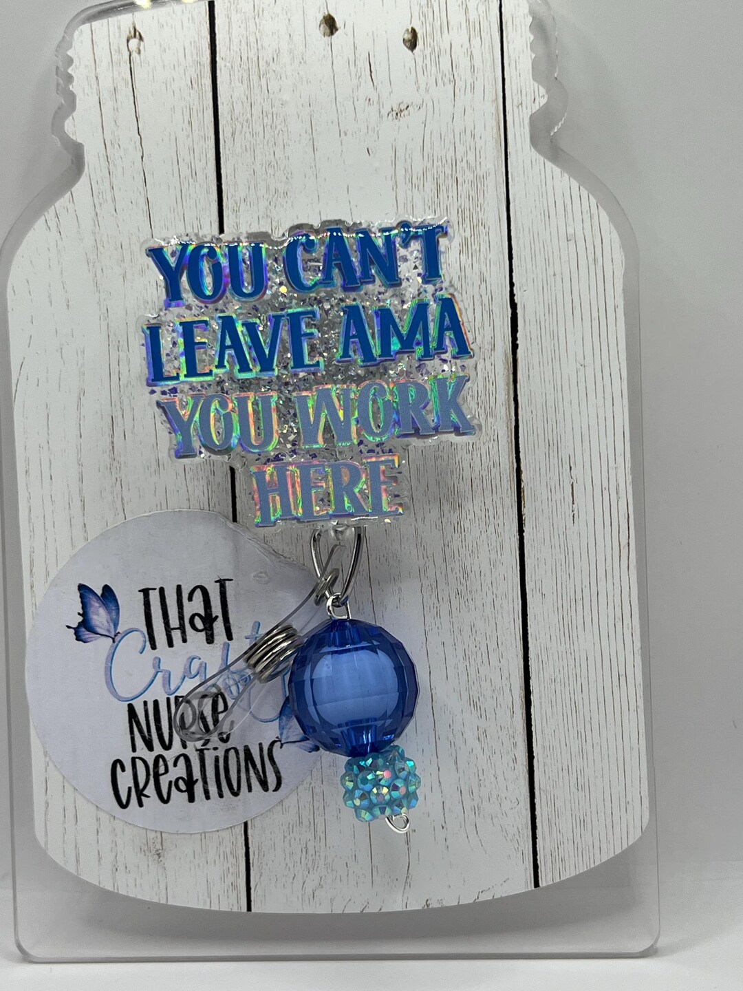 You Cant Leave AMA You Work Here Badge Reel/ama Badge Reel/funny Badge ...