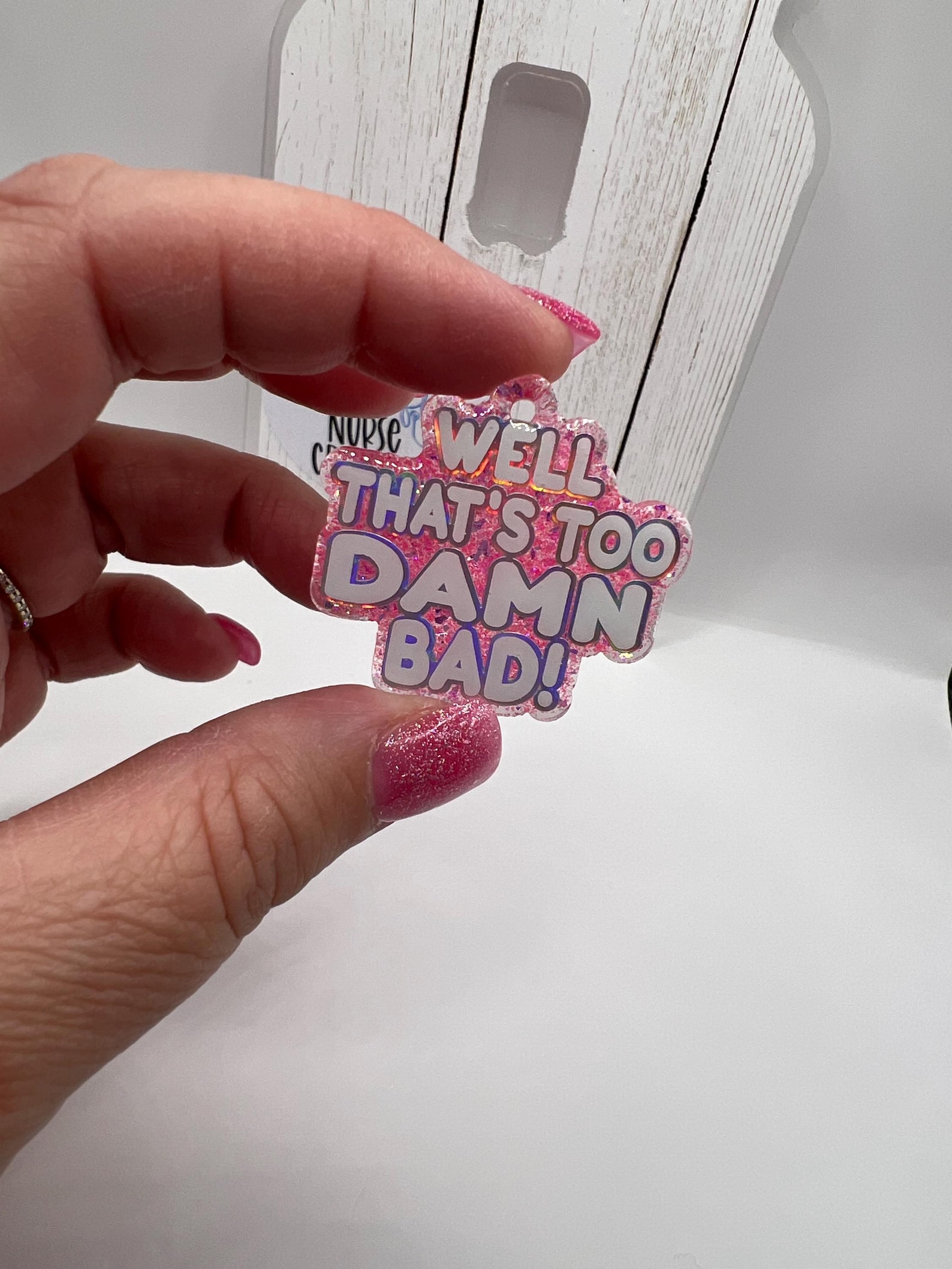 Pink I'm Tired of This Grandpa Badge Reel/too Dang Bad Badge Reel/funny ...