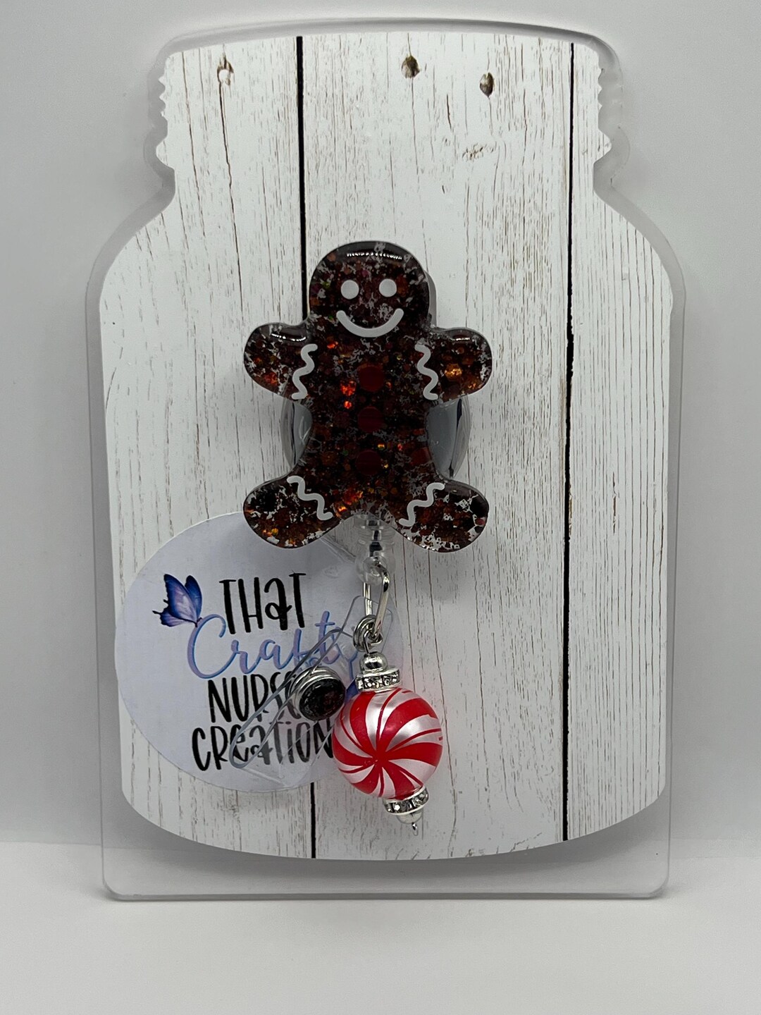 Gingerbread Man Badge Reel, Gingerbread Man Lanyard for Teacher ...