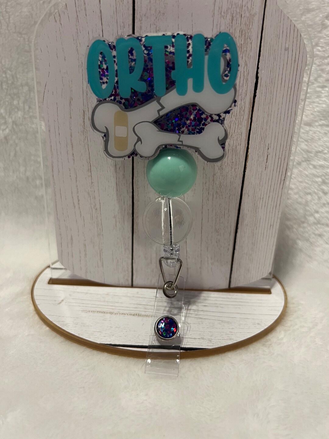 Custom Ortho Badge Reel, Orthopedic Badge Reel, Glitter Badge Reel ...