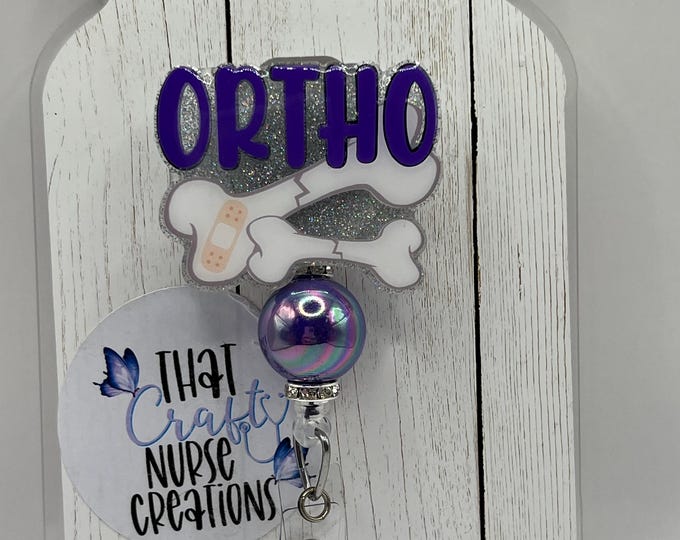 Ortho Badge Reel and Buddy Set, Personalized, Orthopedic Badge Reel ...