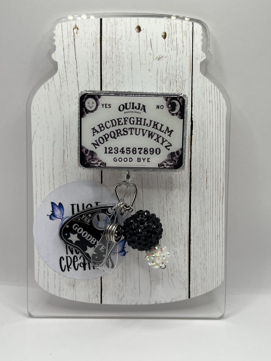 Ouija Board Planchette Badge Reel/halloween Badge Reel/spooky Badge ...