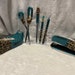 6 Piece Glitter Leopard Print Office Supply Set, Resin Scissors, Resin ...