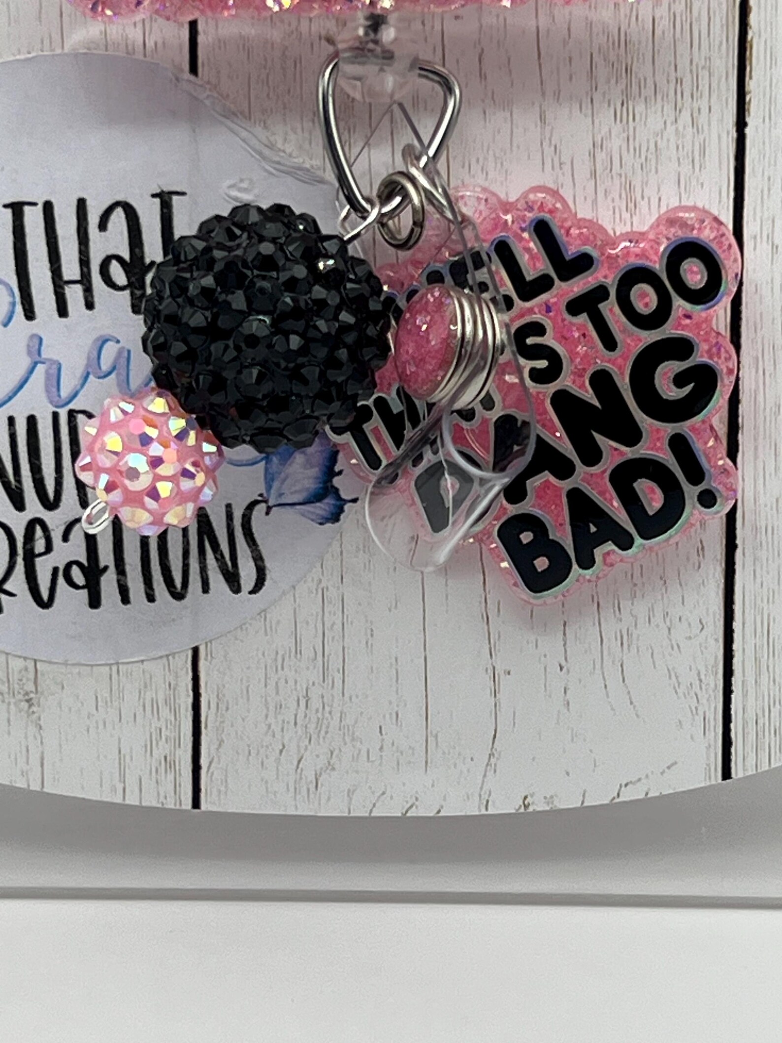 Pink I'm Tired of This Grandpa Badge Reel/too Dang Bad Badge Reel/funny ...